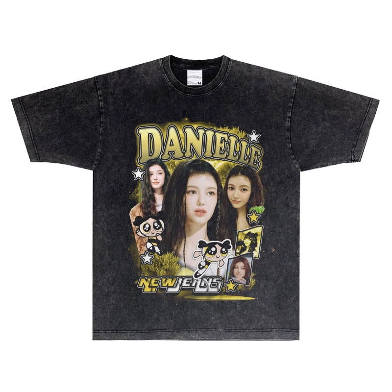 [Fan-made] NewJeans Member Vintage Band T-shirt – NewJeans Universe