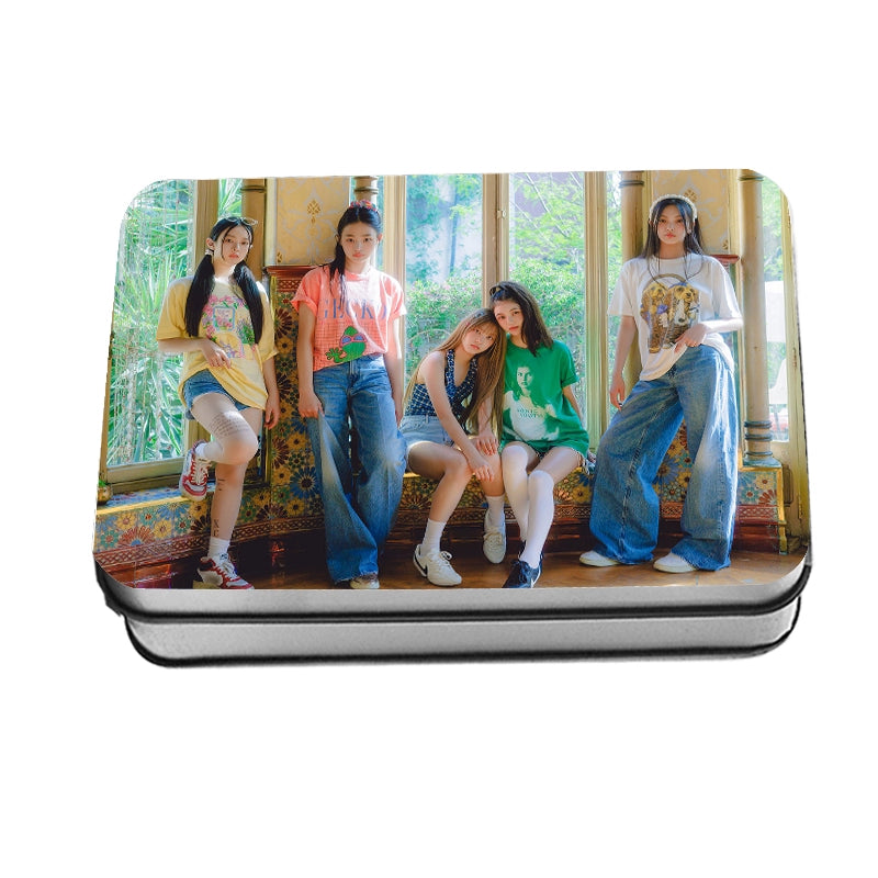 [Fan-made] NewJeans 'NEW JEANS' Photo Cards Tin Case Set [40 pcs ...
